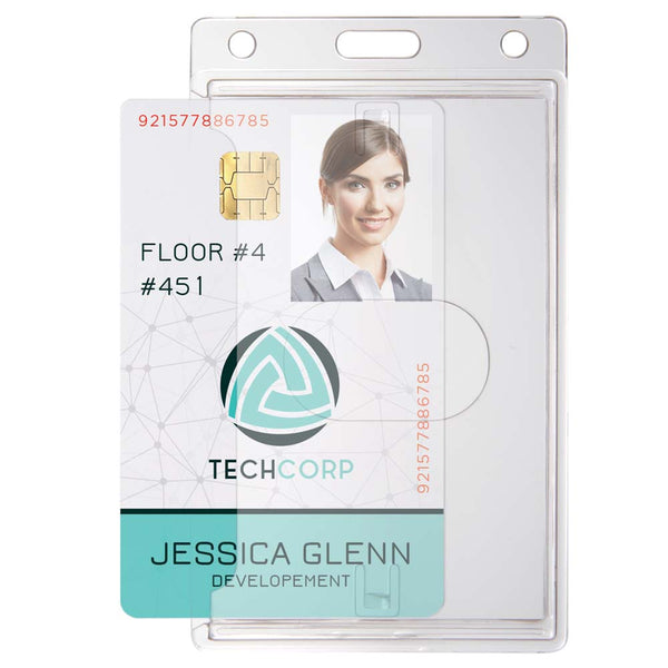 Vertical TRUECOLOR Digital Printing Products (2.12"x3.38", Clear) - IDenticard Canada