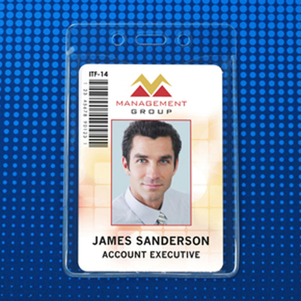 Flexible Vertical Eco-Friendly Badge Holder (3" x 4", Clear ...