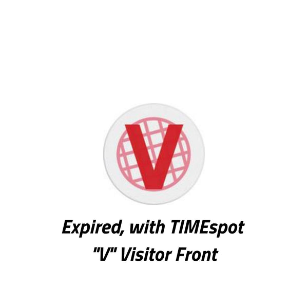 TIMEspot Expiring Visitor Badge Spot BACK (Box of 1000) - IDenticard Canada