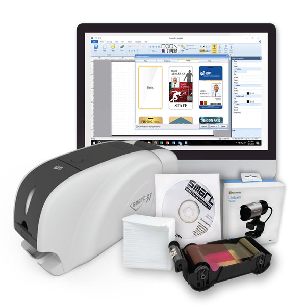 IDP SMART 31 Dual-Sided ID Card Printer Bundle - IDenticard Canada